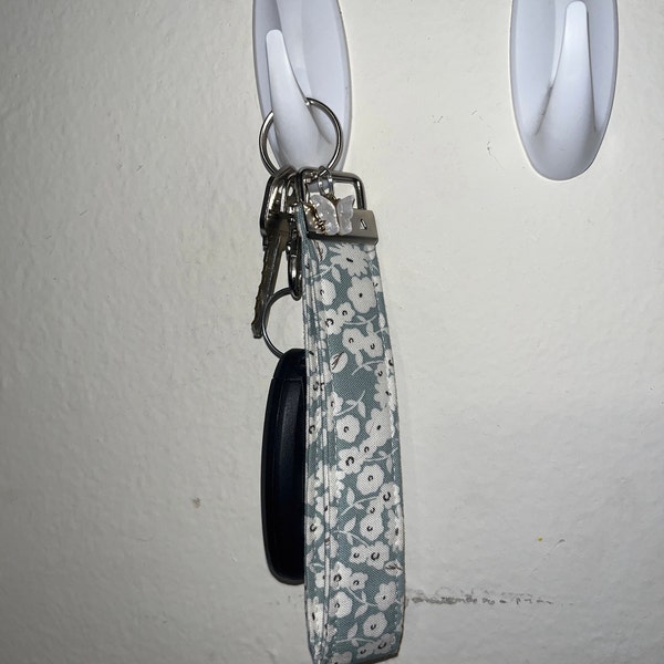 Sage Green Keychain Wristlet, Wristlet Strap, Wrist Lanyard, Fabric ...