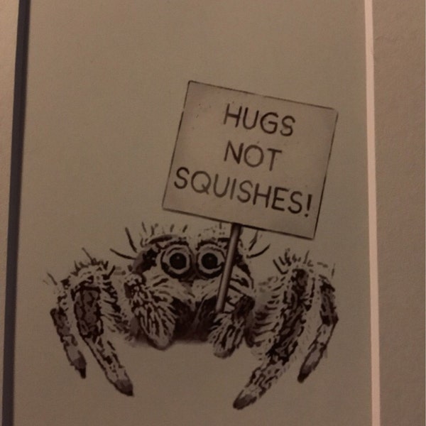 Printable Instant Download, Jumping Spider Card, Hugs - Etsy