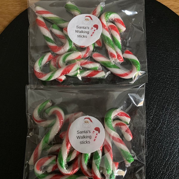 Santas Walking Sticks, Elf Walking Sticks, Candy Cane Stocking Fillers ...