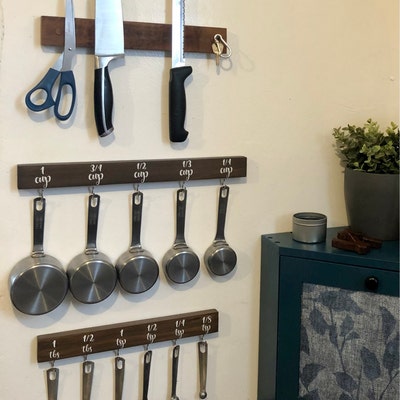 Measuring Cup Holder, Organizer, Kitchen Storage, Farmhouse, Décor ...