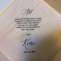Groom Hankerchief From Mother of the Bride-wedding Handkerchief-print ...