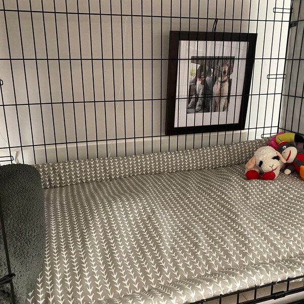 Crate Pad, Gray Crate Bed, Modern Crate Mat, Boho Crate Pad, Pet Crate ...