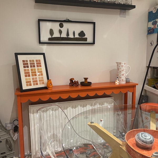 Radiator Console Table Cover Fluted Beaded Reeded. Hand Made to Order ...