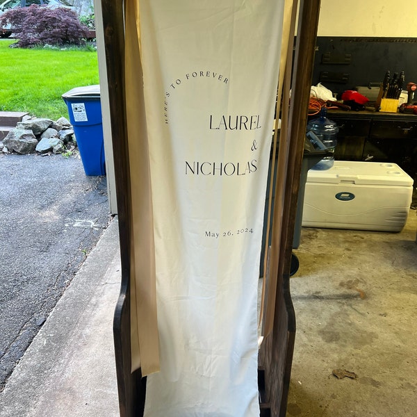 Long Linen Welcome Sign, Wedding Welcome Sign, Wedding Signs, Wedding ...
