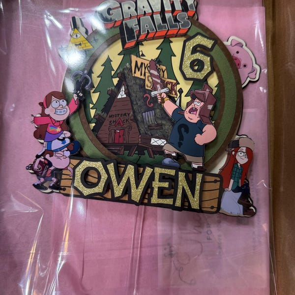 Gravity Falls Birthday Cake Topper: Personalized Party Decor - Etsy