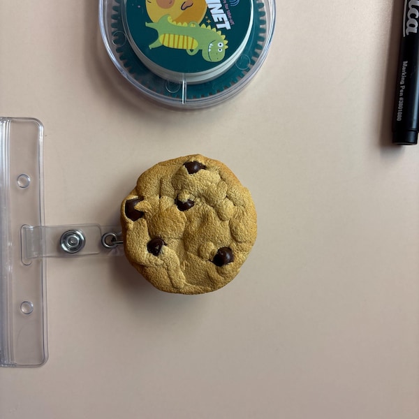 Chocolate Chip Cookie Badge Clip - Etsy