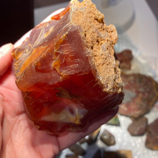 2 Lb 15 Oz Carnelian Agate Rough From Washington - Etsy