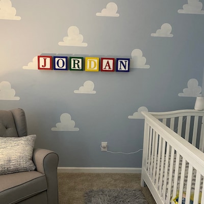 Custom Large Toy 3D Wooden Block Letter Wall Decor DIY Assembly Kit ...