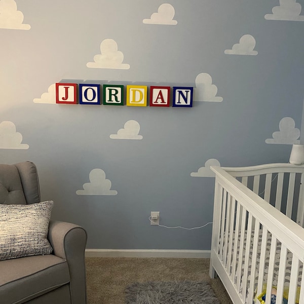 Custom Large Toy 3D Wooden Block Letter Wall Decor *DIY Assembly Kit ...