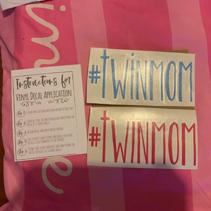 Twin Mom Car Decal Mom of Twins twinmom Boy Twins Girl | Etsy