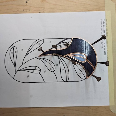 Rose Pattern Stained Glass Pattern DIY Stained Glass Pattern Pdf Flower ...