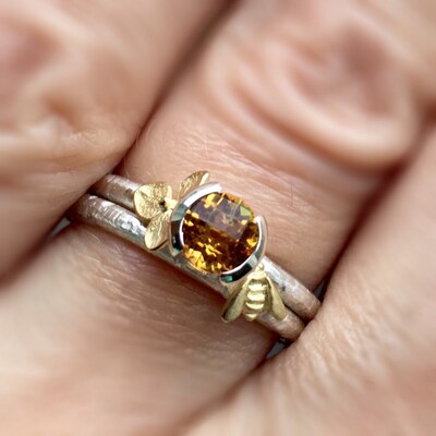 Stackable Bee Ring, Honey Bee Stacking Ring, Sterling Silver Bee Ring ...