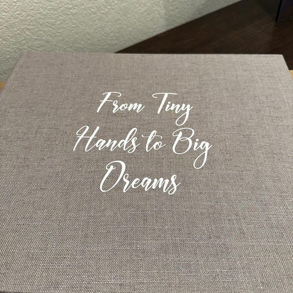 Linen Wedding Photo Album - Modern Wedding Gift, Anniversary Scrapbook ...