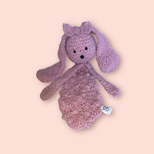 Rabbit Lovey Crochet Pattern-snuggle Bunny Bobble Buddy DIGITAL Pdf ...