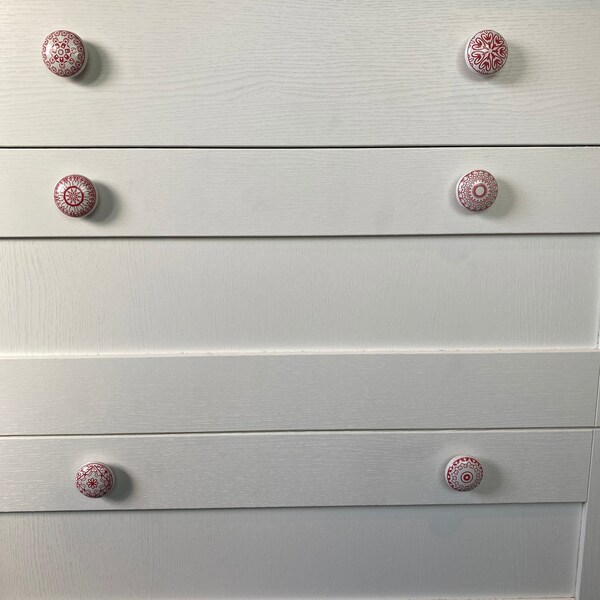 Grey & White Ceramic Knobs Kitchen Cabinet Drawer Knobs Hardware Knobs Handmade Knobs Cabinet ...