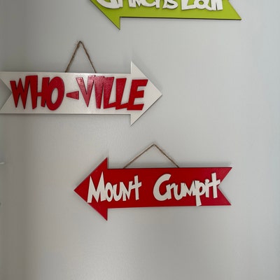 WHO-VILLE MOUNT Crumpit Grinch's Lair Wood Sign Grinch - Etsy