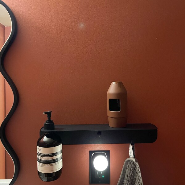 Floating Soap Dispenser Holder, Triple Black Soap Dispenser Shelf With ...