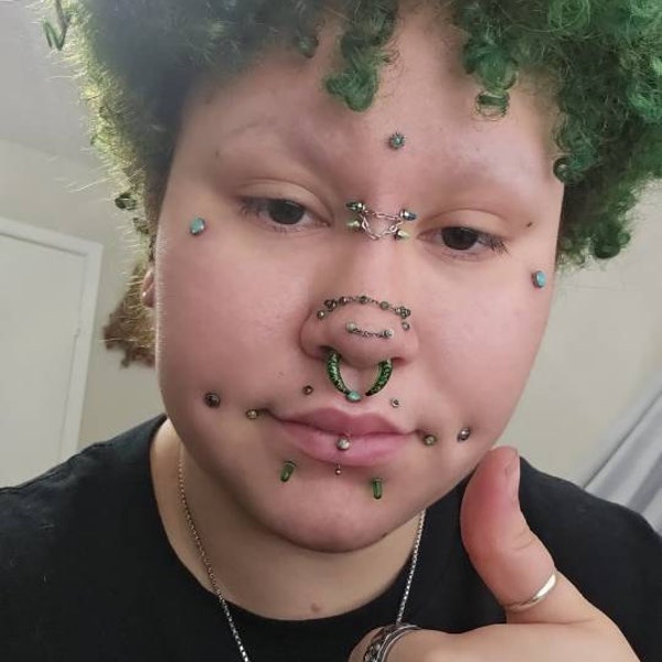 O Ring Bridge Piercing Chain, Bridge Piercing Jewellery,nose Chain ...