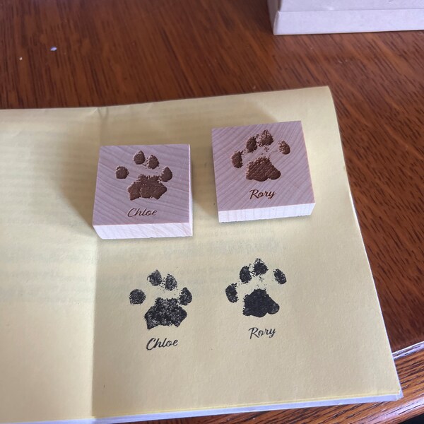 Classic Paw Print Stamp - Customizable and Eco-friendly - Etsy
