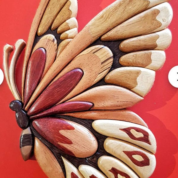 Butterfly Intarsia Pattern With Detailed Wings, King Butterfly ...
