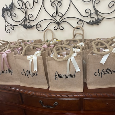 Initial Tote Bag, Personalized Alphabet Letter Gift Bags, Cotton ...