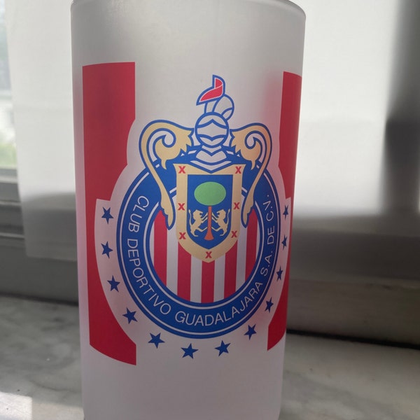 Chivas De Guadalajara Custom 16oz Frosted Glass Beer Mug. Tarro ...