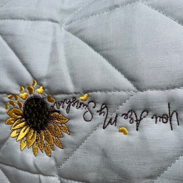 You Are My Sunshine Embroidery Design, Sunflower Embroidery Design, 6 ...