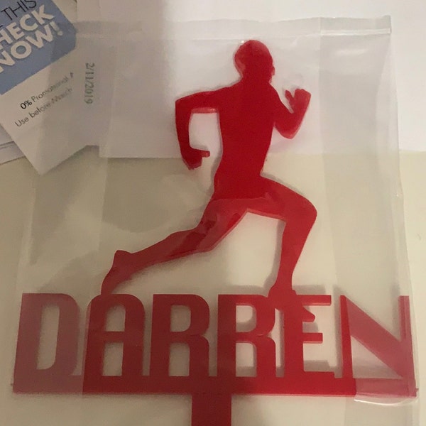 Runner's Cake Topper, Cross Country, Athlete, Male Runner, Runner, Cake ...