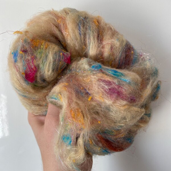 Red Panda. Handspun Art Yarn With Coils and Bobbles. 2ply Art Yarn ...