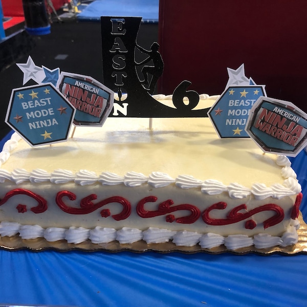 BOY OR GIRL Custom Warped Wall Cake Topper, Rock Climbing Party ...