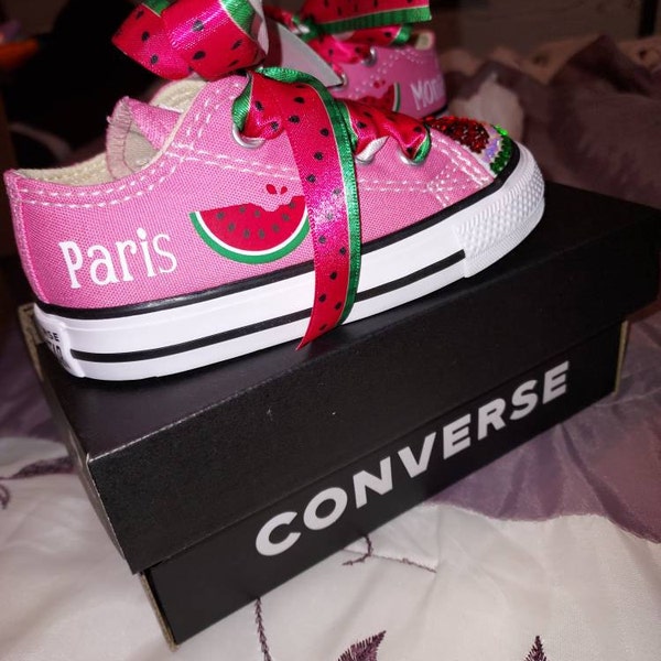 Watermelon Converse, Personalized Name, One in A Melon, Many Shoe ...
