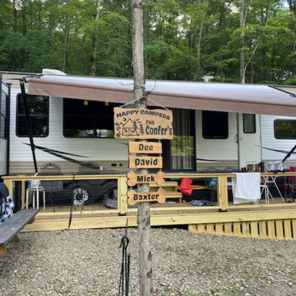 Welcome to Our Campsite - Camping Signs - Campsite Signs Personalized ...