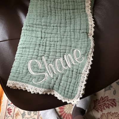 Embroidered Name Baby Blanket / Soft Custom Personalized Baby Blanket ...