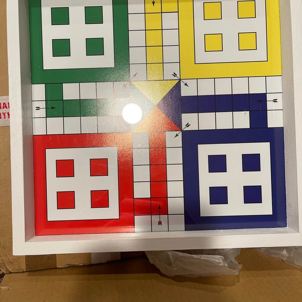 Glass Top Ludo Board Game: 15x15 Inch Pachisi - Etsy
