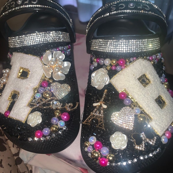 Crocs Chain Charm With Met Gold and Silver Metal Chain With Diamond ...