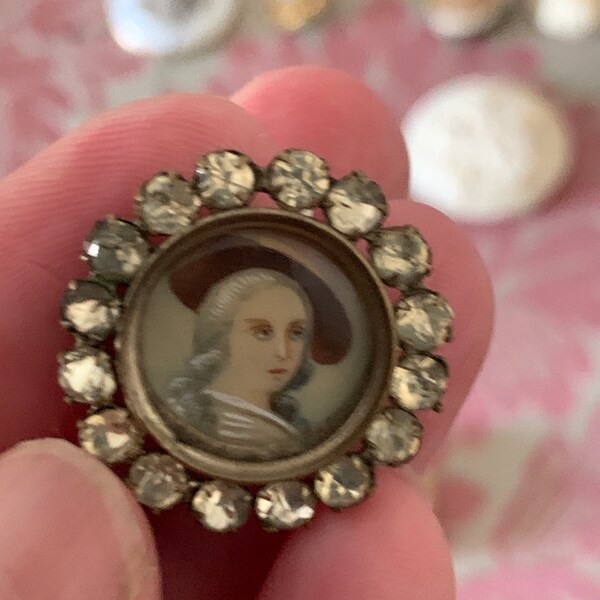 Antique Champleve Enamel Button - Etsy