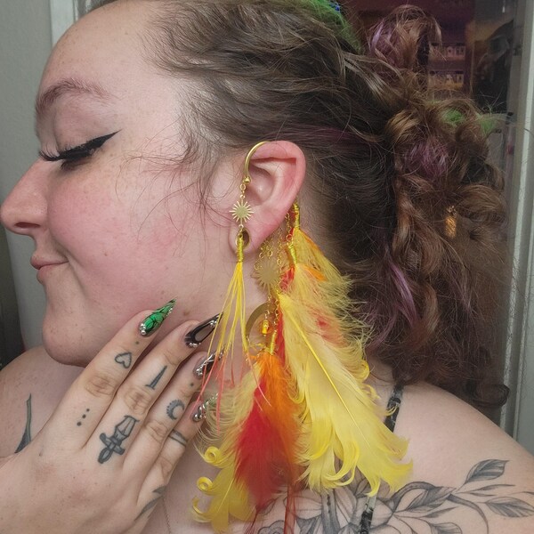 Luna Raven Ear Cuff With Purple Quartz Crystal, Bird Skull Ear Cuff ...