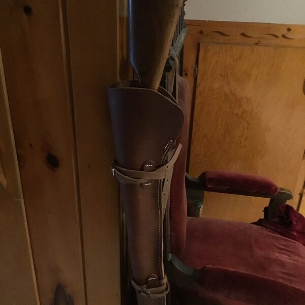 Leather Rifle Scabbard for Lever Action Carbine Horseback or ATV ...