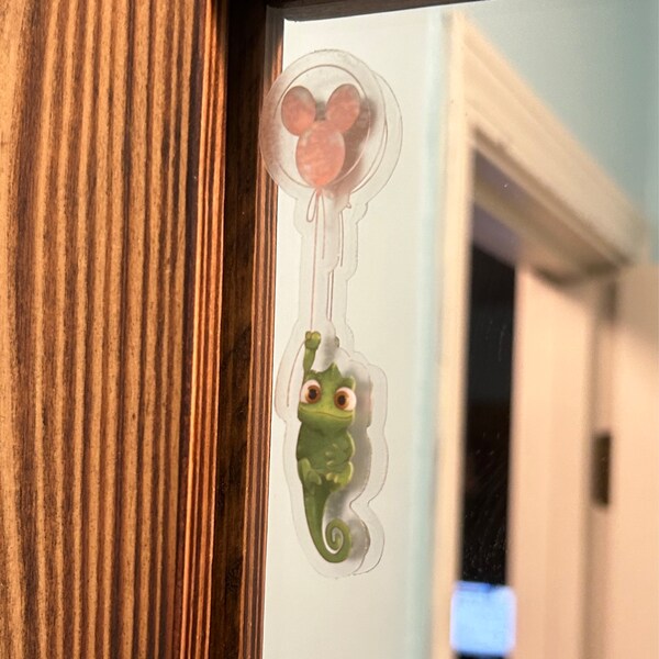 Pascal Mickey Balloon Rapunzel Tangled Transparent Laptop Stickers ...