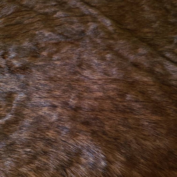 Raynard Faux Fur Throw, Fake Fur Blanket for Bed or Sofa With Brown ...