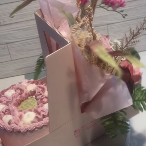 5 Sets Cake Flower Gift Boxes With 5 Pcs Small Clear Cake Boxes,for ...