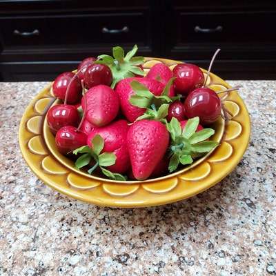 Large Fake Strawberries, Fake Strawberries, Kitchen Decor, Realistic ...