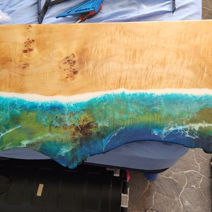 Resin Epoxy Table Ocean Wave Epoxy Table Custom Dining - Etsy