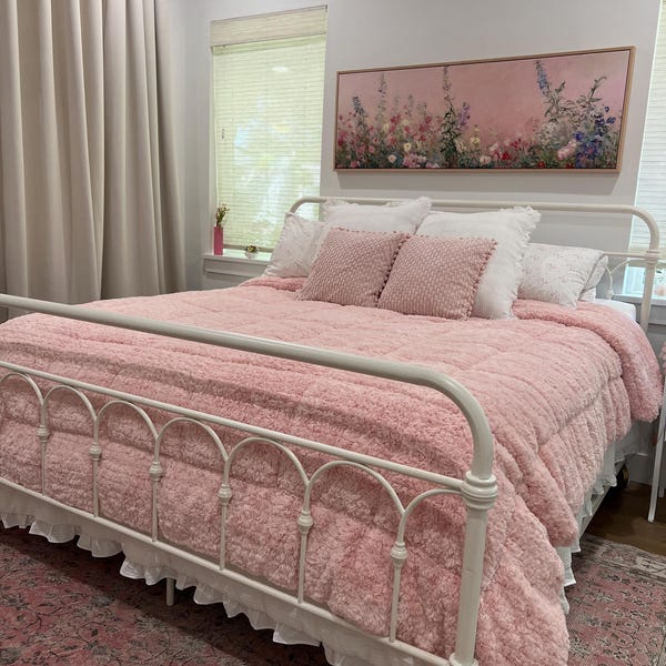 Palm Tree Canvas Print | Retro Coastal Large Wall Art | Horizontal ...