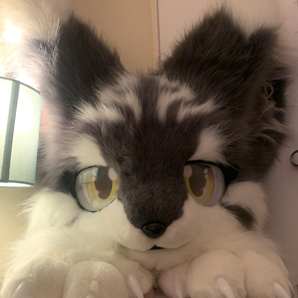 Pure White Paws, Furry Gloves, Cosplay Gloves, Cat Paws, Puppy Paws ...