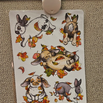 Cute Bunny Stickers, Rabbit Planner Stickers, Animal Stickers, Farm ...