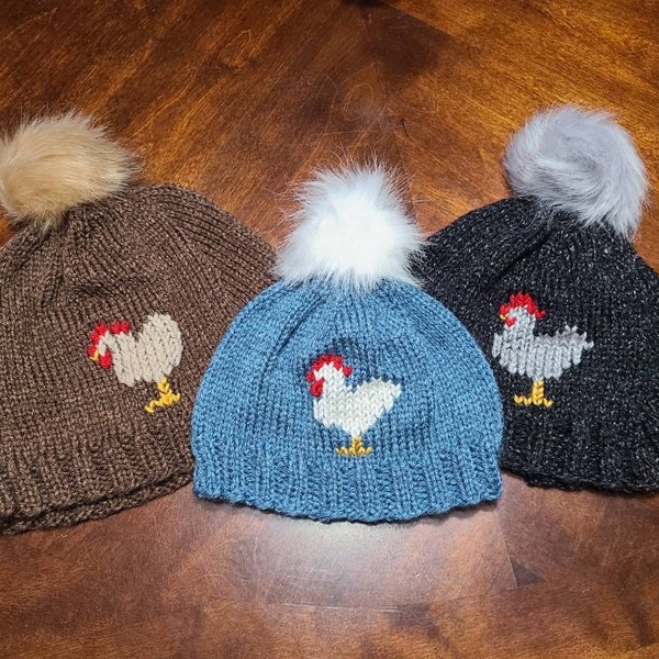 KNIT Chicken Hat PATTERN Only Knit Instructions Downloadable PDF File ...