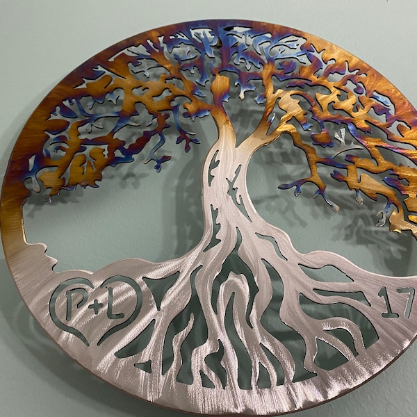 Pure Copper Tree of Life Metal Wall Art - Etsy