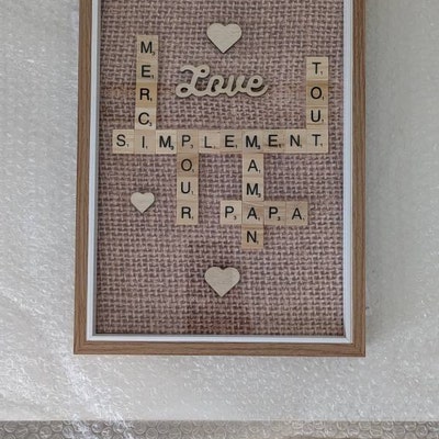 Tableau personnalisé Scrabble famille cadeau cadre - Etsy France