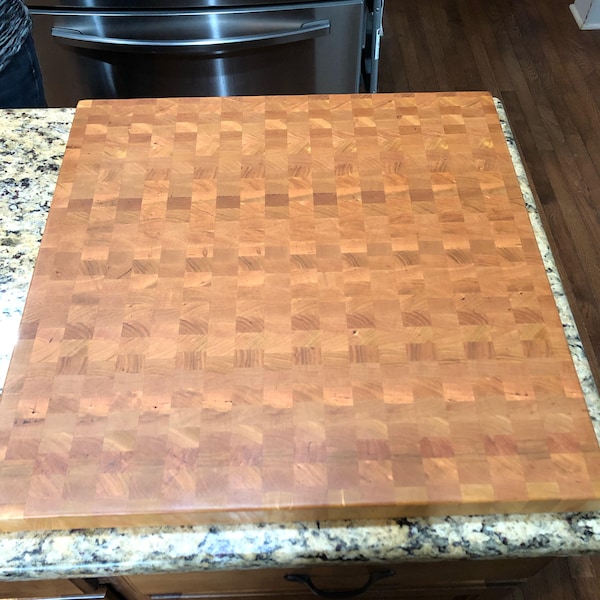 Maple End Grain Cutting Board 24 X 16 - Etsy